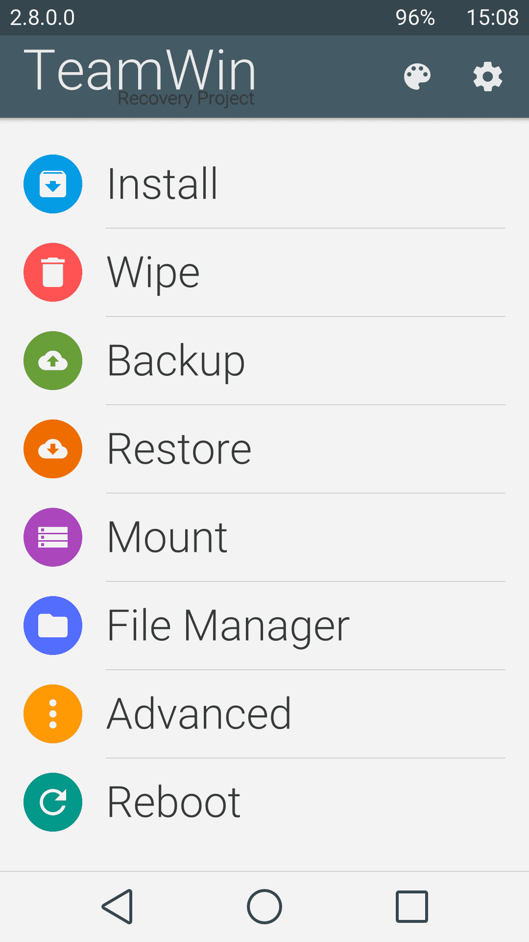 Material Design Themes For TWRP Recovery