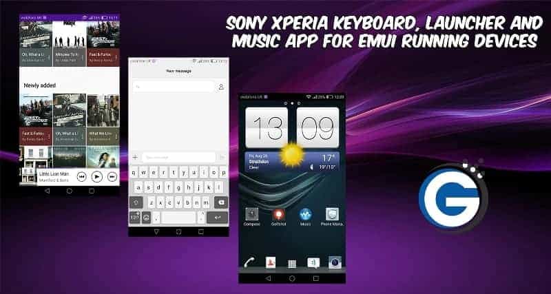 Sony Xperia Keyboard, Launcher and Music App For EMUI Devices