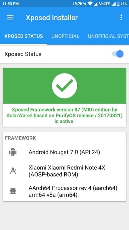 Download and Install Xposed Framework For MIUI 9