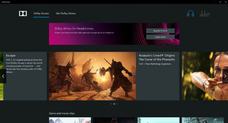 Install Dolby Atmos on your Windows 10 PC with Dolby Access App