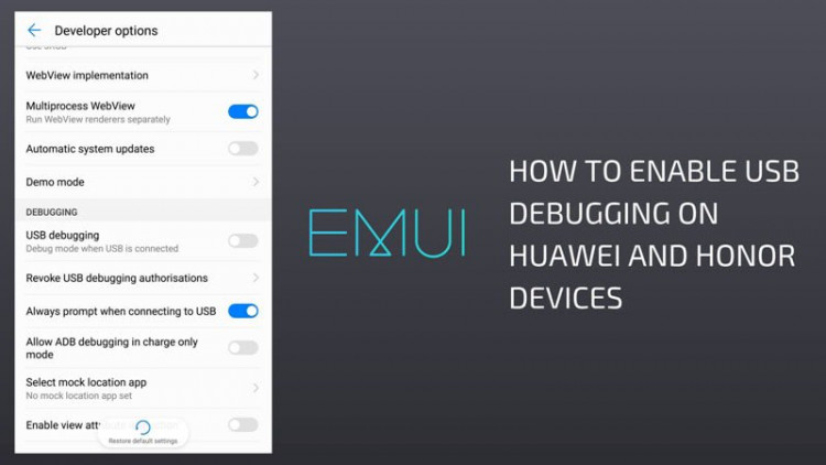 How to Enable USB Debugging on Huawei and Honor Devices
