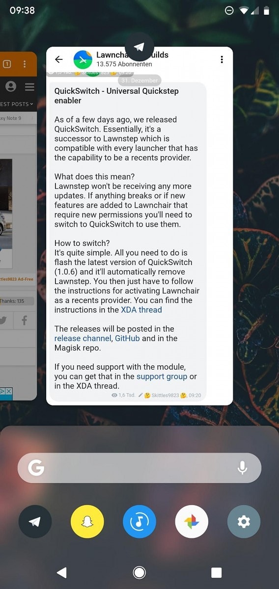 Enable Android Pie Recent Apps Panel On Third-party launchers Updated