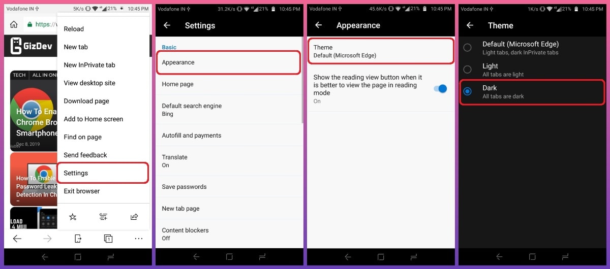 How To Enable Dark Mode In Microsoft Edge For PC and Smartphones