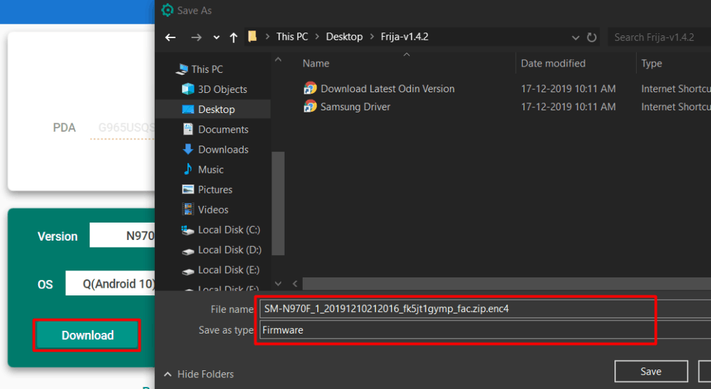 Download Samsung Firmware Directly with Frija Firmware Downloader