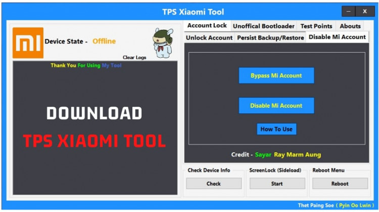 Download TPS Xiaomi Tool to Unlock/Disable/Remove Mi Account [Latest]