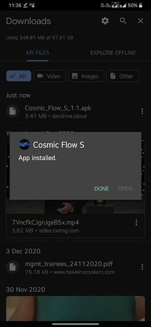 Xperia Cosmic Flow Wallpapers